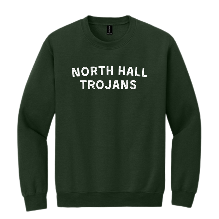 North Hall Trojans Green Crewneck – Katie Rose Designs